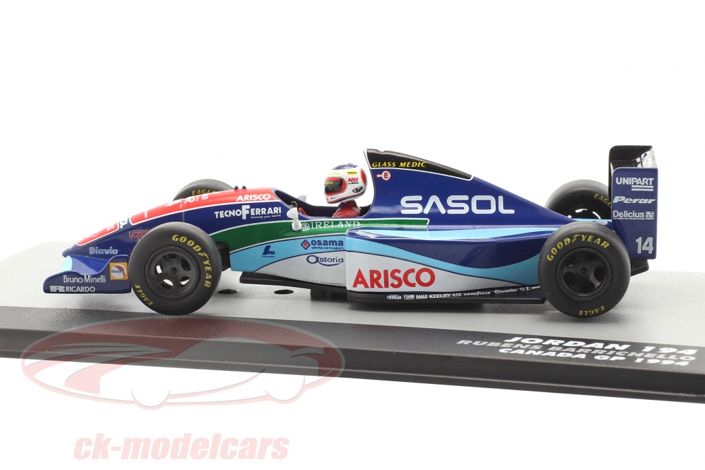 Altaya 1:43 Rubens Barrichello Jordan 194 #14 Kanada GP Formel 1 1994 ...