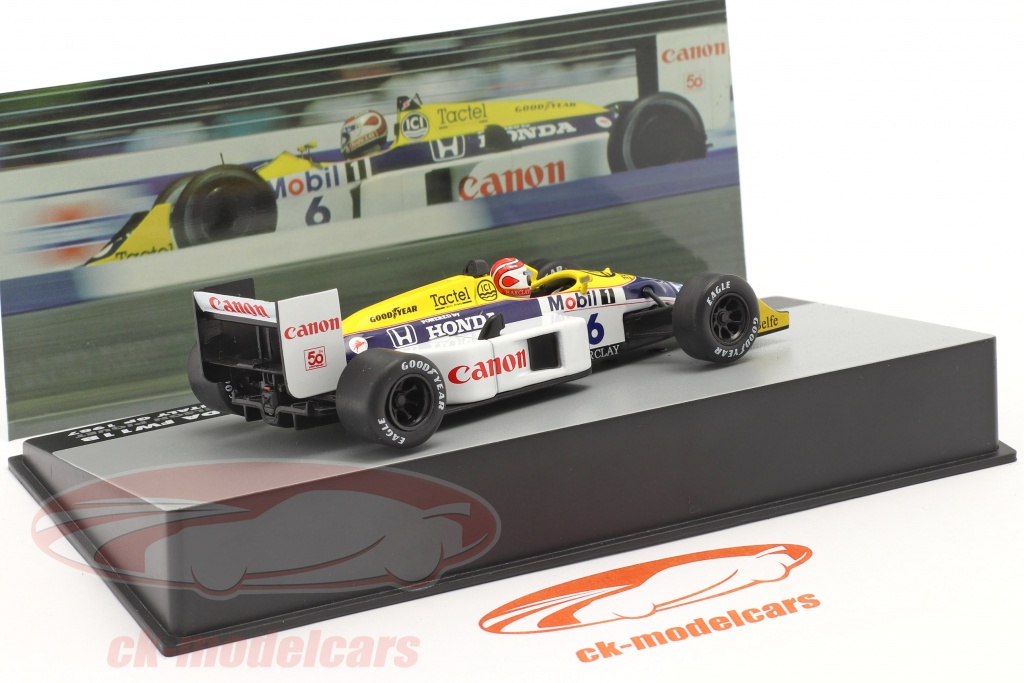 Altaya 1:43 Nelson Piquet Williams FW11B #6 优胜者 义大利文 GP F1 世界冠军 1987 CK28025 模型 汽车 CK28025 BZF.020
