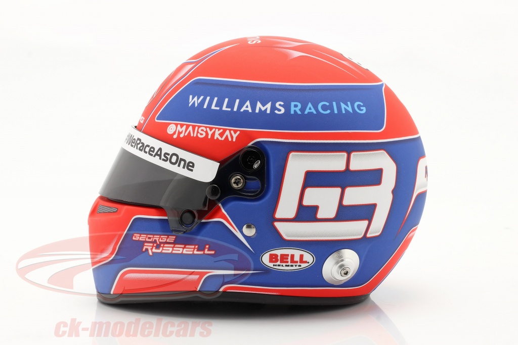 Bell 1:2 George Russell #63 Williams Racing Fórmula 1 2021 capacete ...