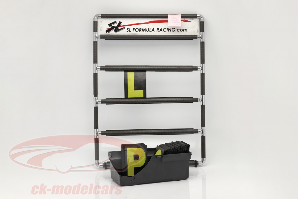 Original Pit board with equipment approx. 67 x 83 cm SL Formula Racing ...