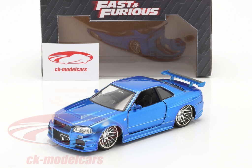 Jadatoys 1:24 Brian´s Nissan Skyline GT-R (R34) Fast and Furious blue ...