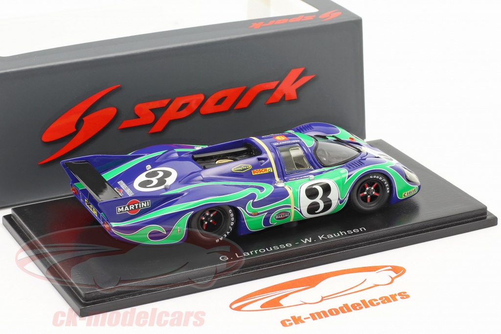 Spark 1:43 Porsche 917 LH #3 2do 24h LeMans 1970 Kauhsen, Larrousse ...