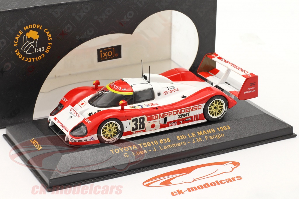 Ixo 1:43 Toyota TS010 #38 Octavo lugar 24h LeMans 1993 Lees, Lammers ...