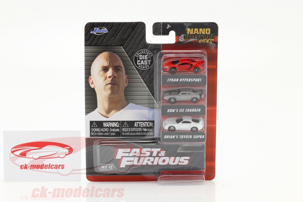 Jadatoys 3-Car Set Nano Cars Fast & Furious 253201004 / NV-12 モデル 車 ...