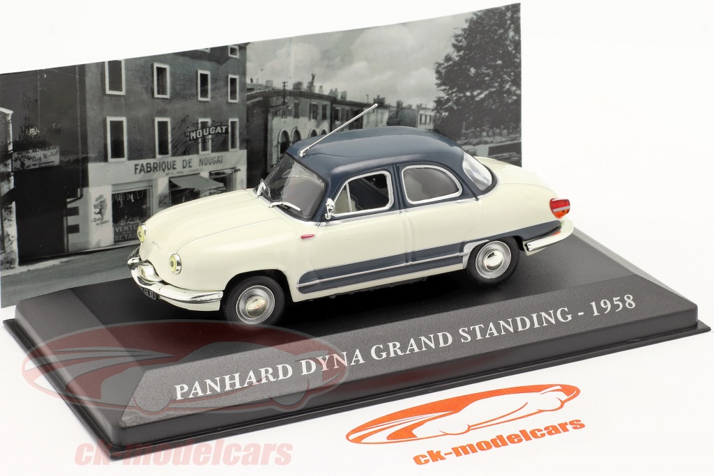 Altaya 1:43 Panhard Dyna Z16 Grand Standing År 1958 hvid / mørkeblå ...