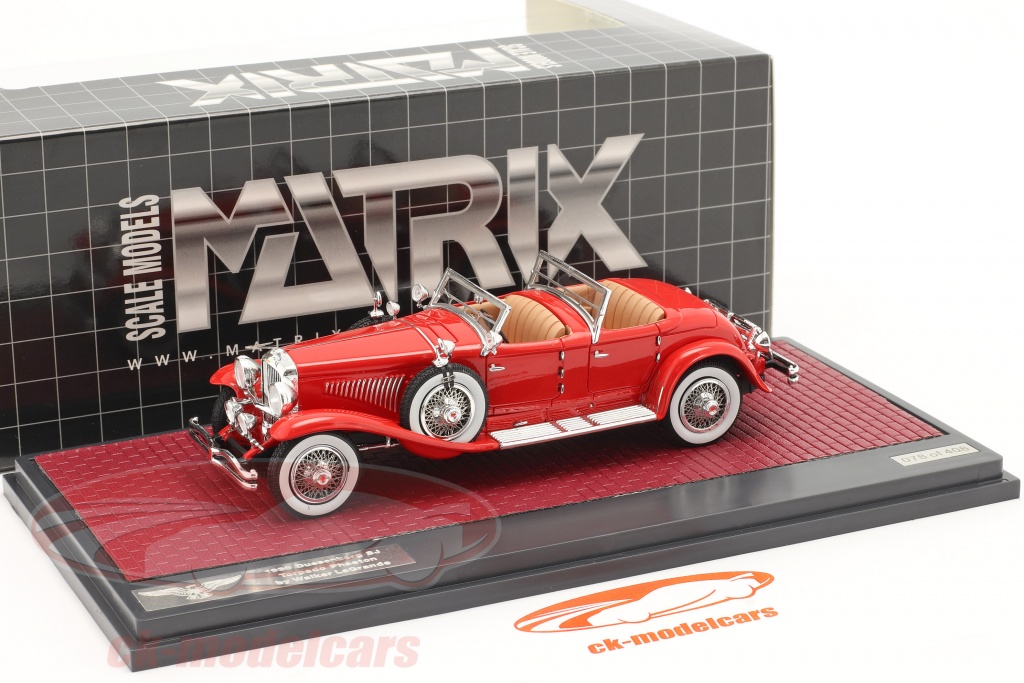 Matrix 1:43 Duesenberg SJ Torpedo Phaeton Walker LaGrande year 1990 red ...