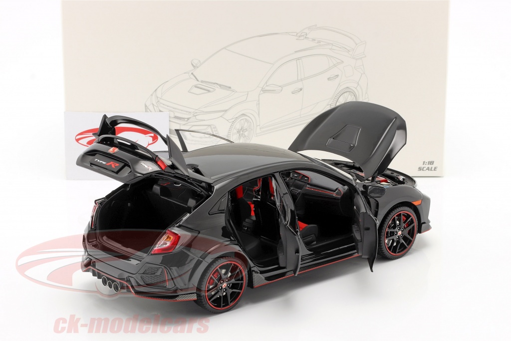 LCD Models 1:18 Honda Civic Type-R year 2020 black LCD18005B-BL model ...