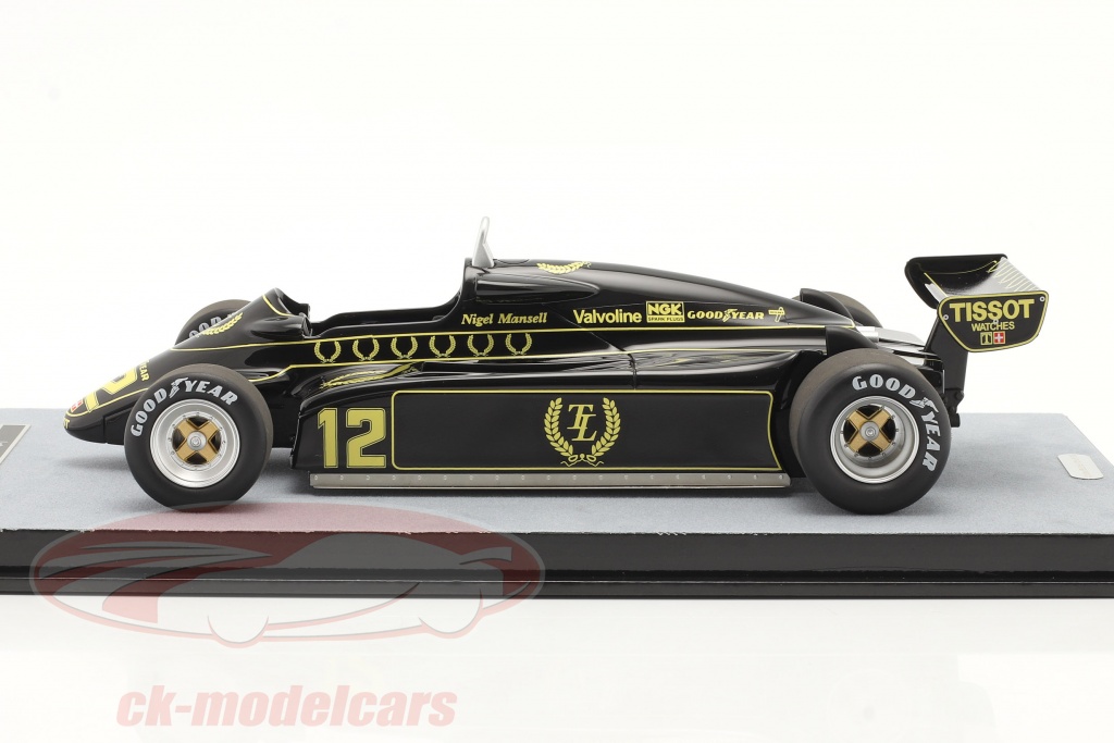 Tecnomodel 1:18 Nigel Mansell Lotus 91 #12 Brits GP formule 1 1982 TM18 ...