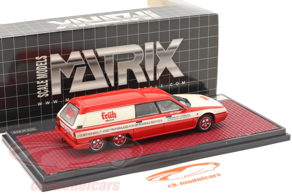 Matrix 1:43 Citroen DX Break Loadrunner Früh Kölsch 1989 red / white ...