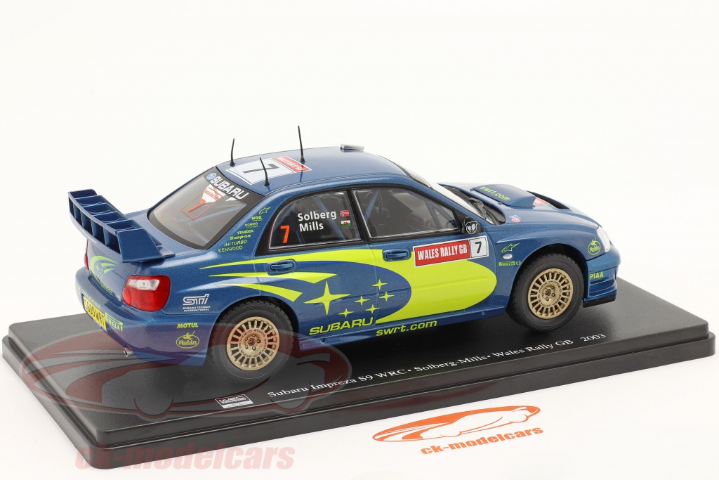 Altaya 1:24 Subaru Impreza S9 WRC #7 勝者 Rallye GB ウェールズ 2003 Solberg ...