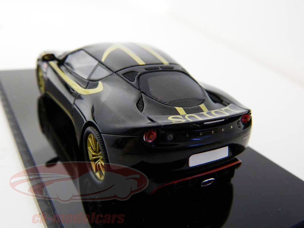 Spark 1:43 Lotus Evora S year 2011 black with golden stripes S2200 ...