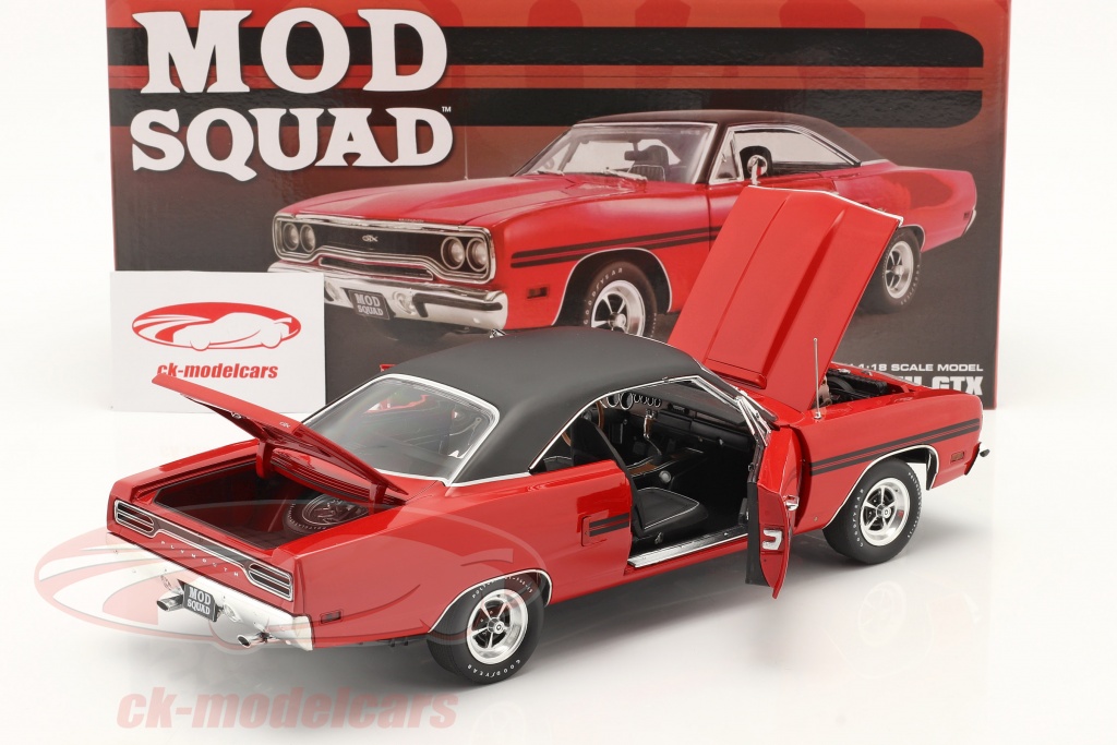 GMP 1:18 Plymouth GTX 1970 TV series The Mod Squad (1968-73) rood ...