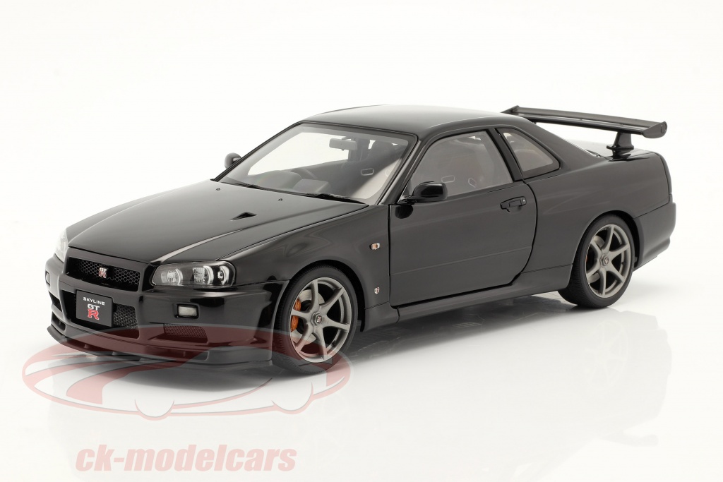 AUTOart 1:18 Nissan Skyline GT-R (R34) V-Spec II Année de construction 2001 perle noire 77407 ...