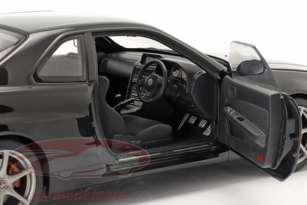 AUTOart 1:18 Nissan Skyline GT-R (R34) V-Spec II Année de construction 2001 perle noire 77407 ...
