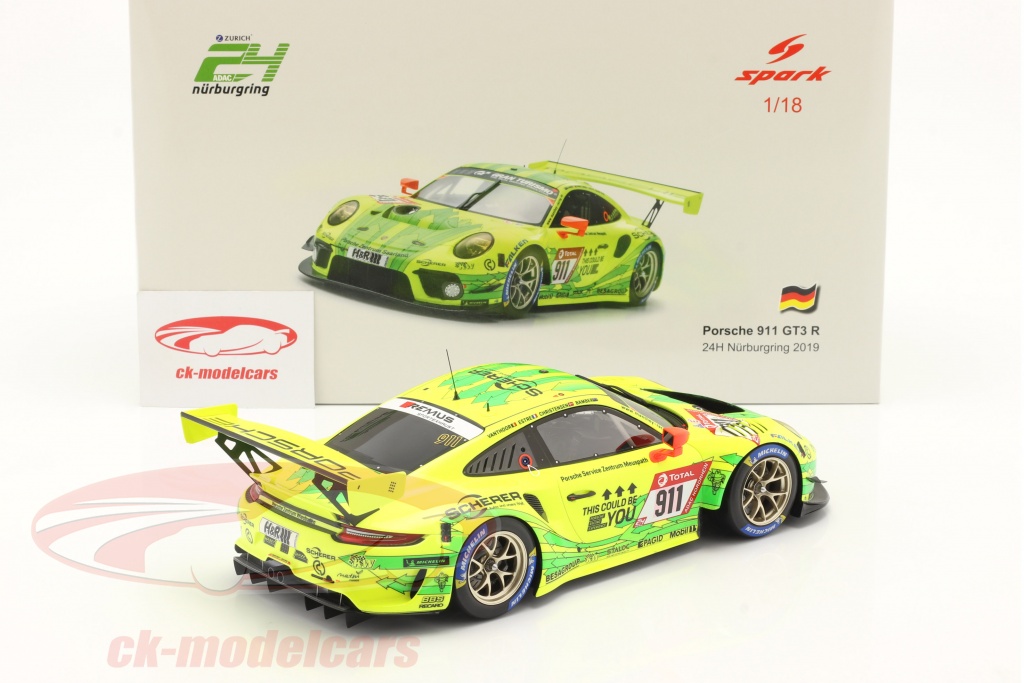 Spark 1:18 Porsche 911 GT3 R #911 Grello 2nd 24h Nürburgring 2019 ...