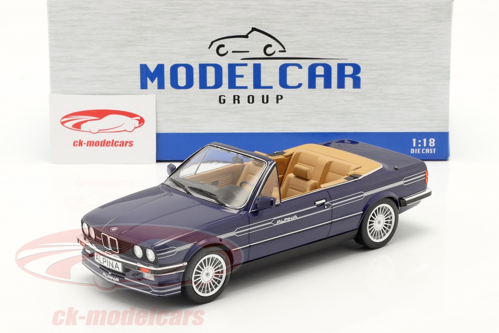 ModelCarGroup 1:18 BMW Alpina C2 2.7 Cabriolet Bouwjaar 1986 blauw metalen ModelCar Group ...