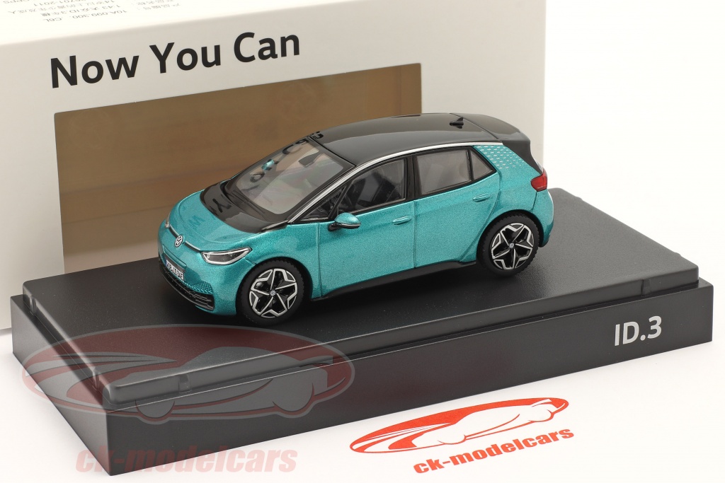 Norev 1:43 Volkswagen VW ID.3 year 2020 makena turquoise metallic ...