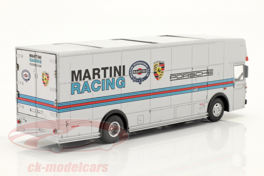 Schuco 1:64 Mercedes-Benz O 317 Race Car Transporter Porsche Martini ...