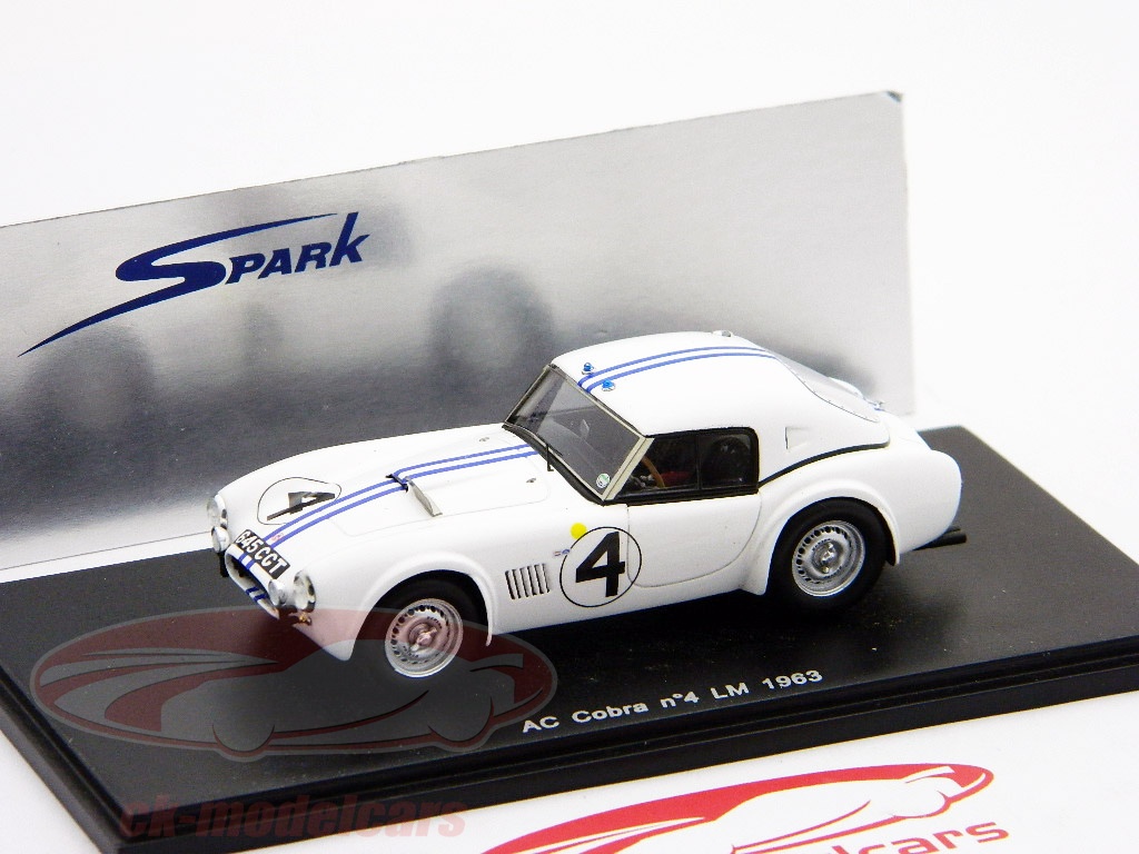 Spark 1:43 Ford Mustang Shelby AC Cobra #4 24h LeMans 1963 Hugus / Jopp ...