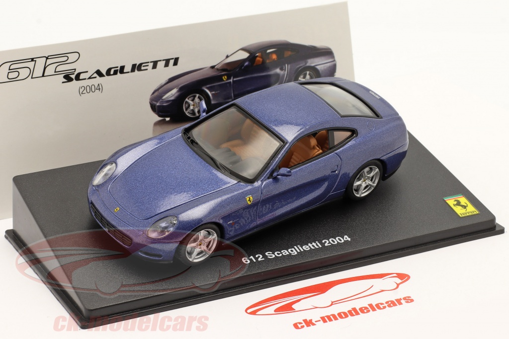 Altaya 1:43 Ferrari 612 Scaglietti year 2004 with showcase blue CK73071 model car CK73071 MAG NK26
