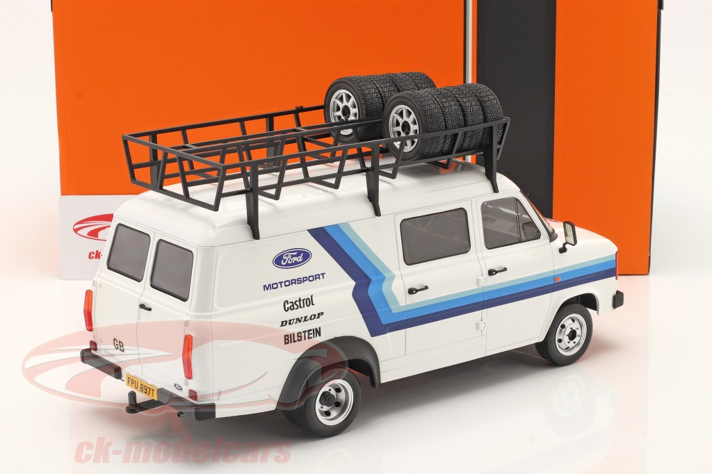 Ixo 1:18 Ford Transit MK II team Ford year 1985 white / blue 18RMC073XE ...