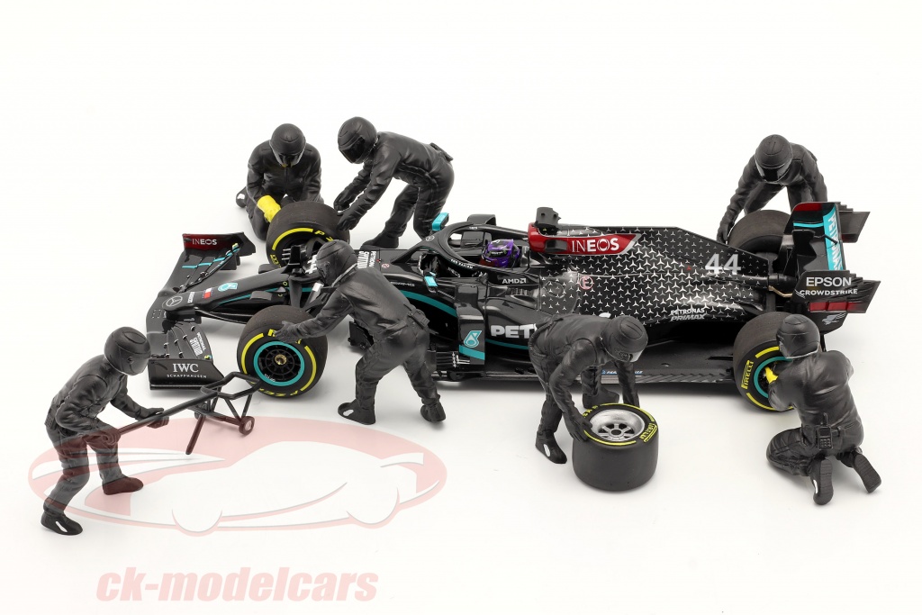 formula 1 Pit Crew characters set #2 Team Black 1:18 American Diorama ...