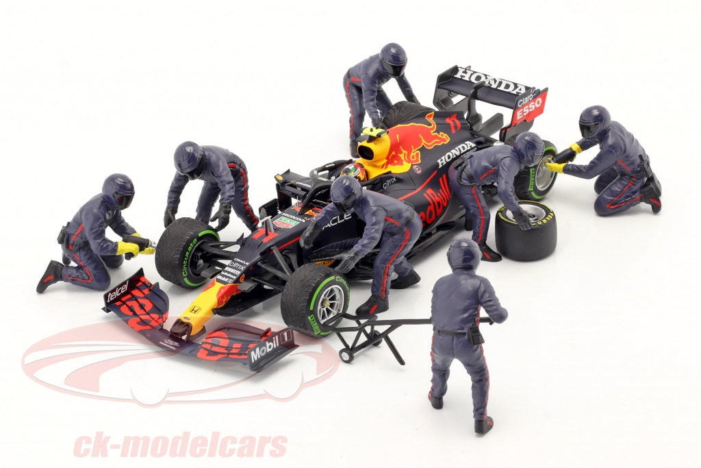 formula 1 Pit Crew characters set #2 Team Blue 1:18 American Diorama ...