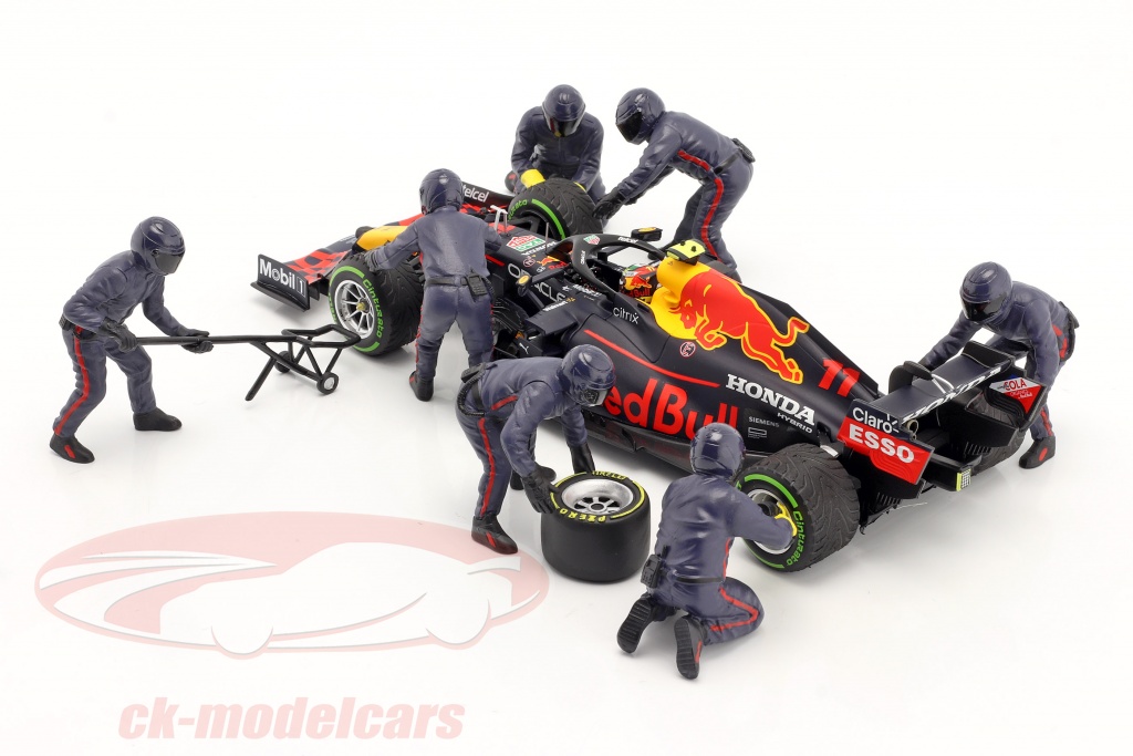 formula 1 Pit Crew characters set #2 Team Blue 1:18 American Diorama ...