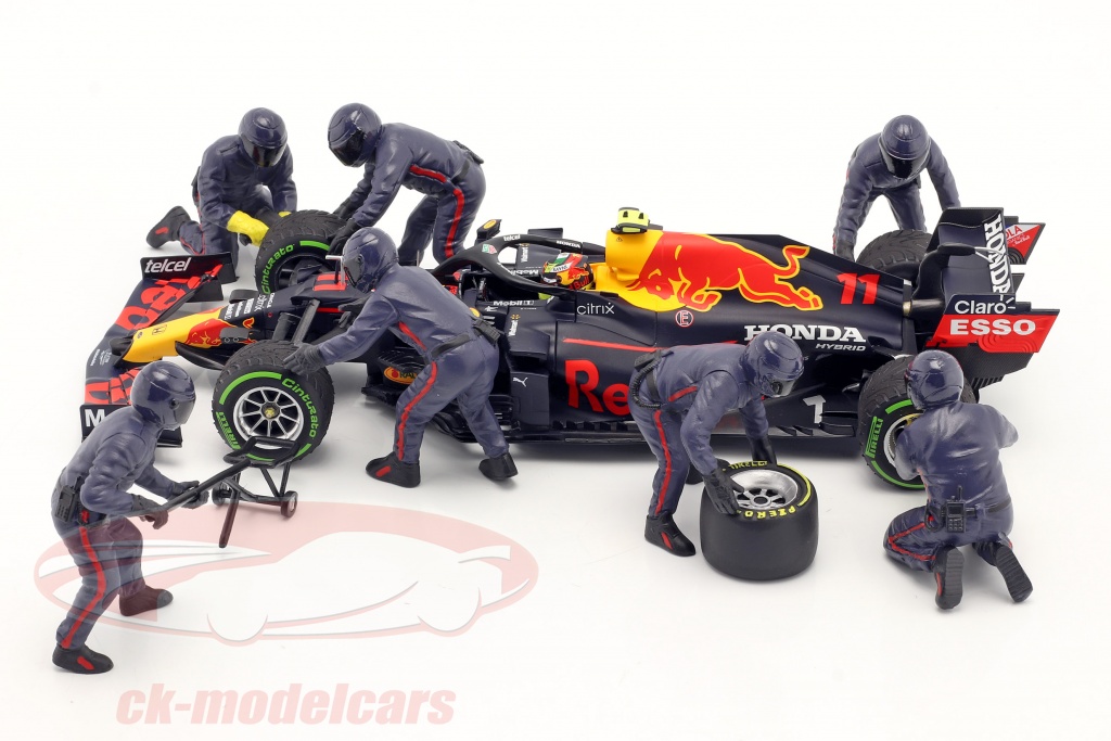 formula 1 Pit Crew characters set #2 Team Blue 1:18 American Diorama ...
