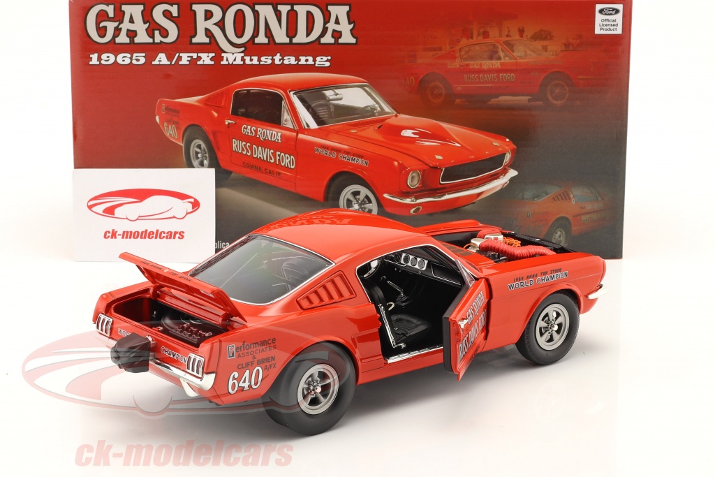 GMP 1:18 Ford Mustang AF/X Gas Ronda 1965 orange A1801840 model car ...