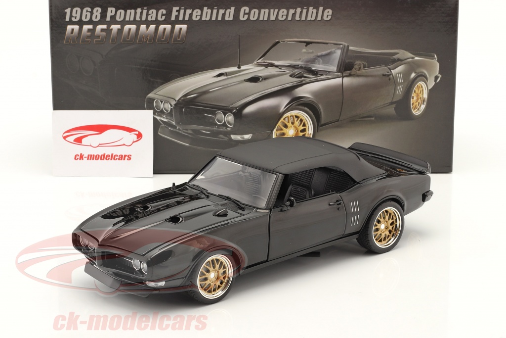 GMP 1:18 Pontiac Firebird Convertible Restomod 1968 midnight black ...