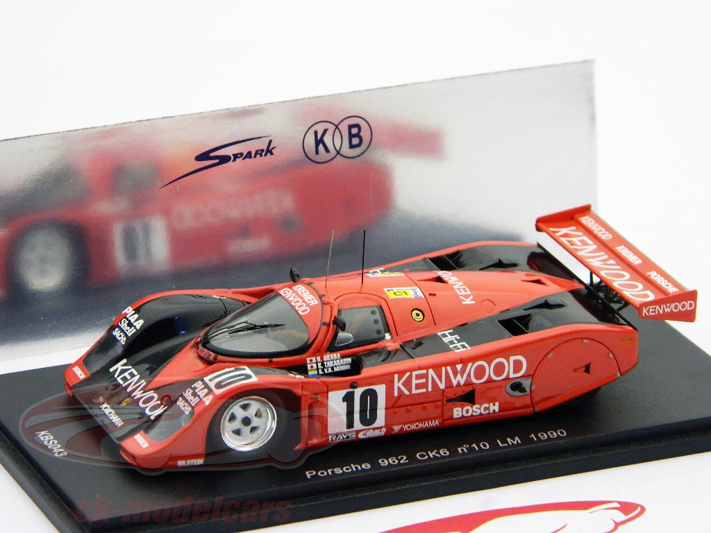 Spark 1:43 Porsche 962 N° 10 CK6 24h LeMans 1990 Okada / Takahashi / van der Merwe KBS043 modèle ...