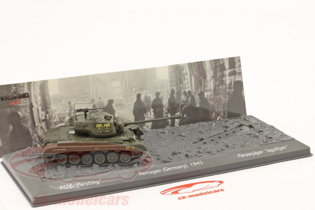 Hachette 1:72 Char M26 Pershing Avec Plaque de base Diorama Remagen ...