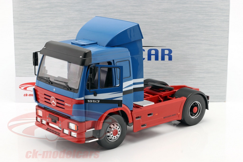 Modelcar Group 1:18 Mercedes-Benz 1853 SK II Byggeår 1994 blå MCG18138 ...