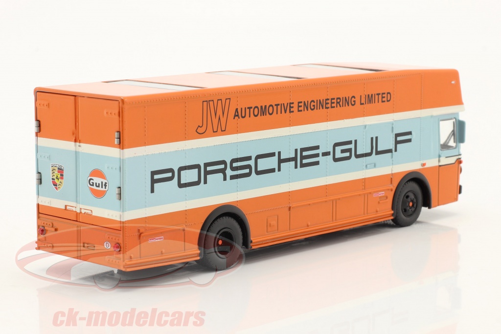 Schuco 1:64 Mercedes-Benz O 317 Race Car Transporter Porsche Gulf ...