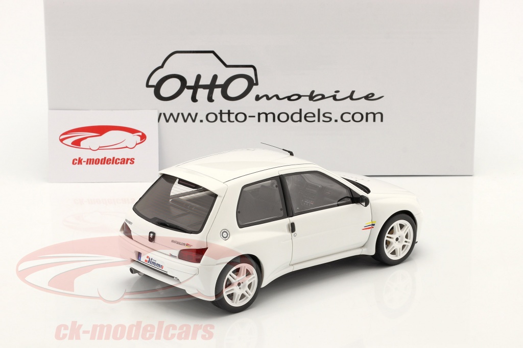 GT-SPIRIT 1:18 Peugeot 106 Maxi Dimma year 1997 white OttOmobile OT393 ...