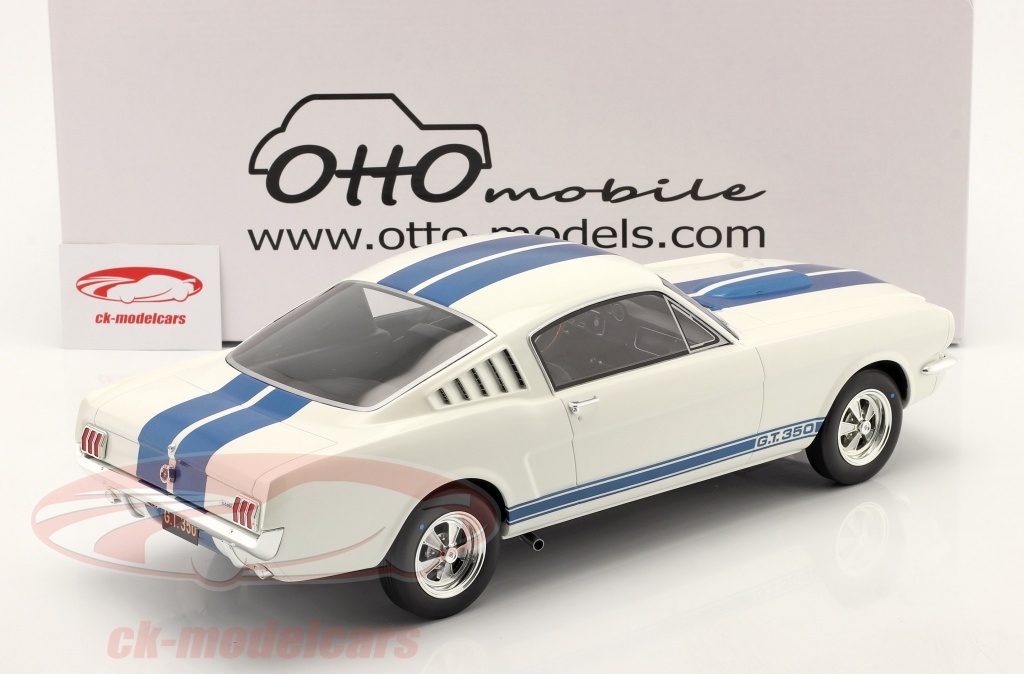 Ottomobile 1:12 Ford Mustang Shelby GT350 year 1965 white / blue G064 ...