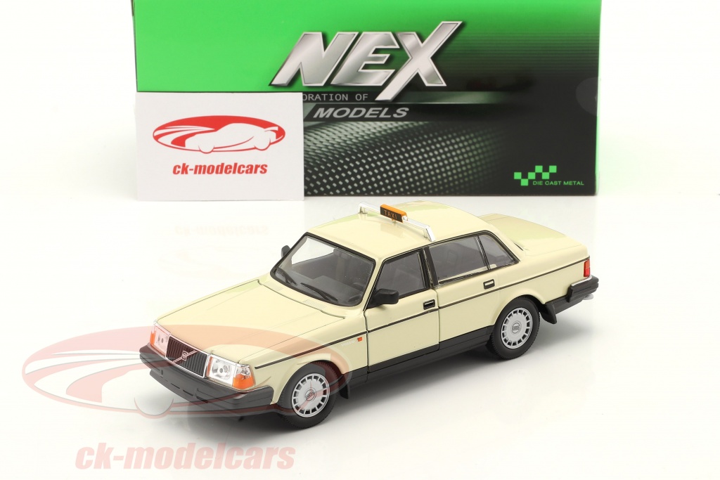 Welly 1:24 Volvo 240 GL taxi Germany year 1986 cream yellow 24102TX-W ...