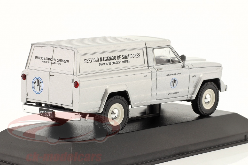 Hachette 1:43 IKA Jeep T80 Service YPF year 1967 silver metallic ...