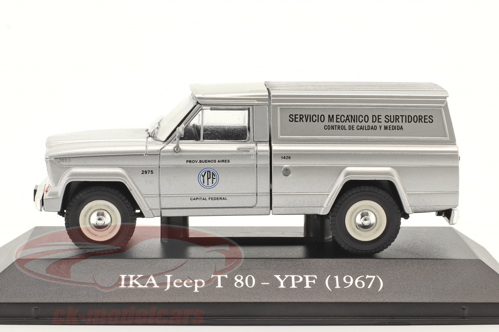 Hachette 1:43 IKA Jeep T80 Service YPF Anno di costruzione 1967 argento ...
