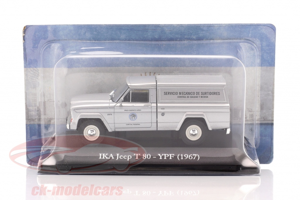 Hachette 1:43 IKA Jeep T80 Service YPF year 1967 silver metallic ...