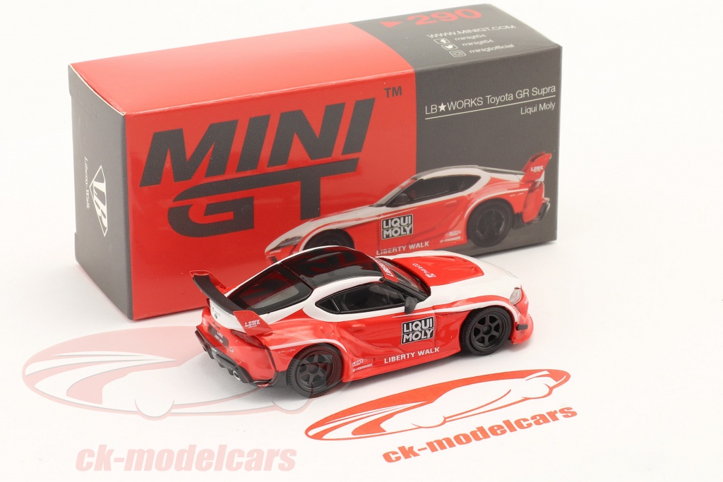 True Scale 1:64 LB-Works Toyota GR Supra RHD year 2020 red / white ...