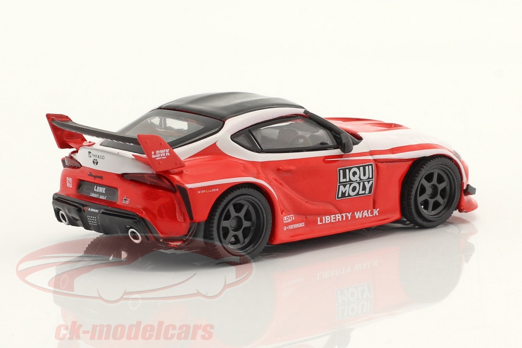 True Scale 1:64 LB-Works Toyota GR Supra RHD year 2020 red / white ...