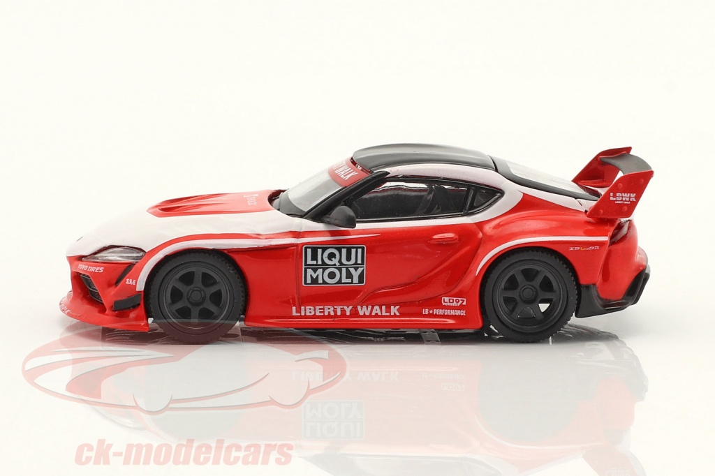 True Scale 1:64 LB-Works Toyota GR Supra RHD year 2020 red / white ...