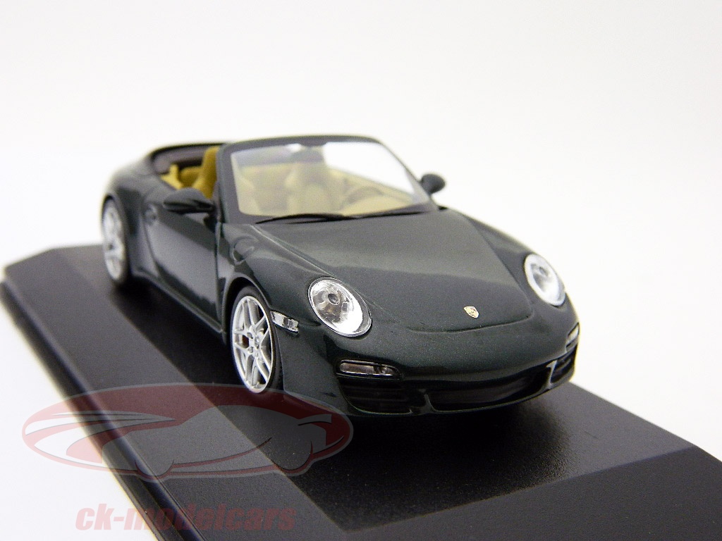 Minichamps 1:43 Porsche 911 Carrera S Cabriolet, vert métallique / vert ...