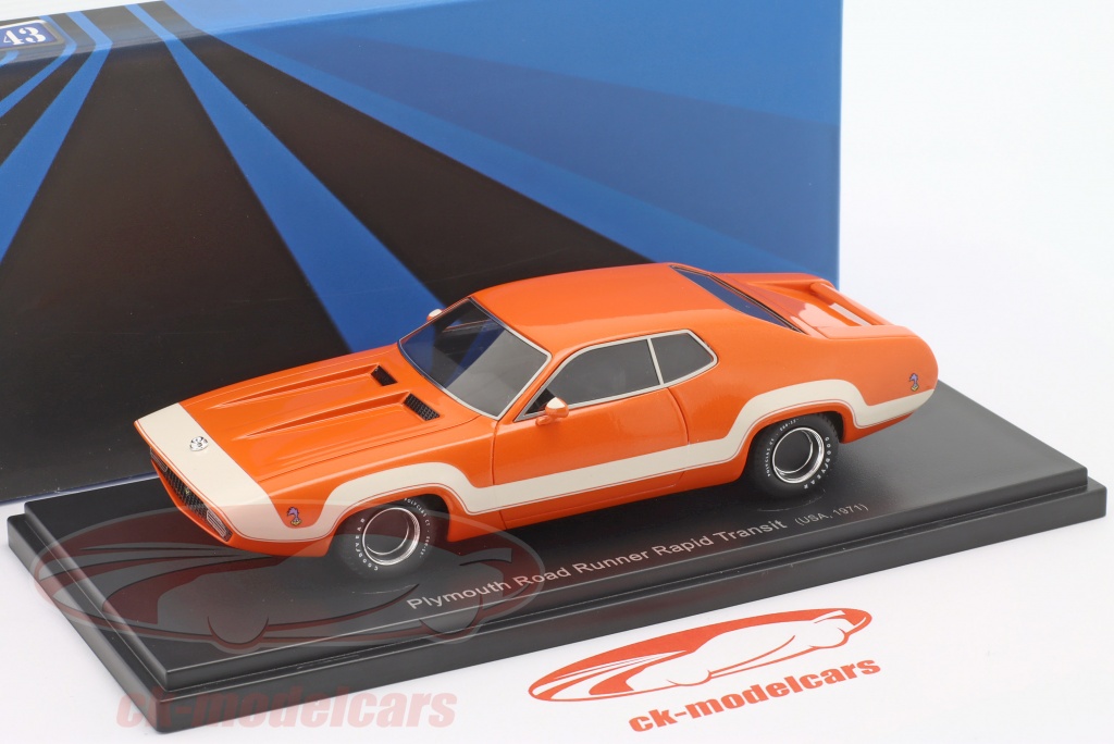 AutoCult 1:43 Plymouth Road Runner Rapid Transit bouwjaar 1971 oranje ...