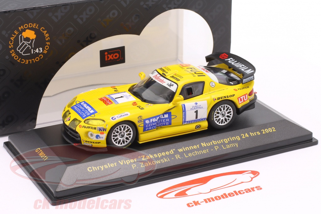 Ixo 1:43 Chrysler Viper GTS-R #1 vinder 24h Nürburgring 2002 Zakspeed ...