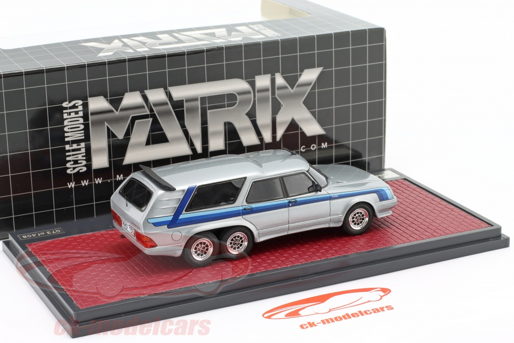 Matrix 1:43 Saab 906 Turbo Concept Car 1984 argent métallique MX41801 ...