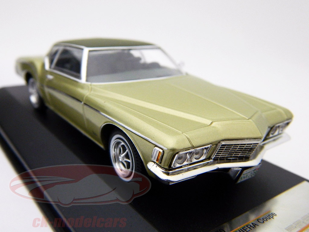 Ixo 1:43 Buick Riviera Coupe 1972 gold metallic with green roof Premium ...