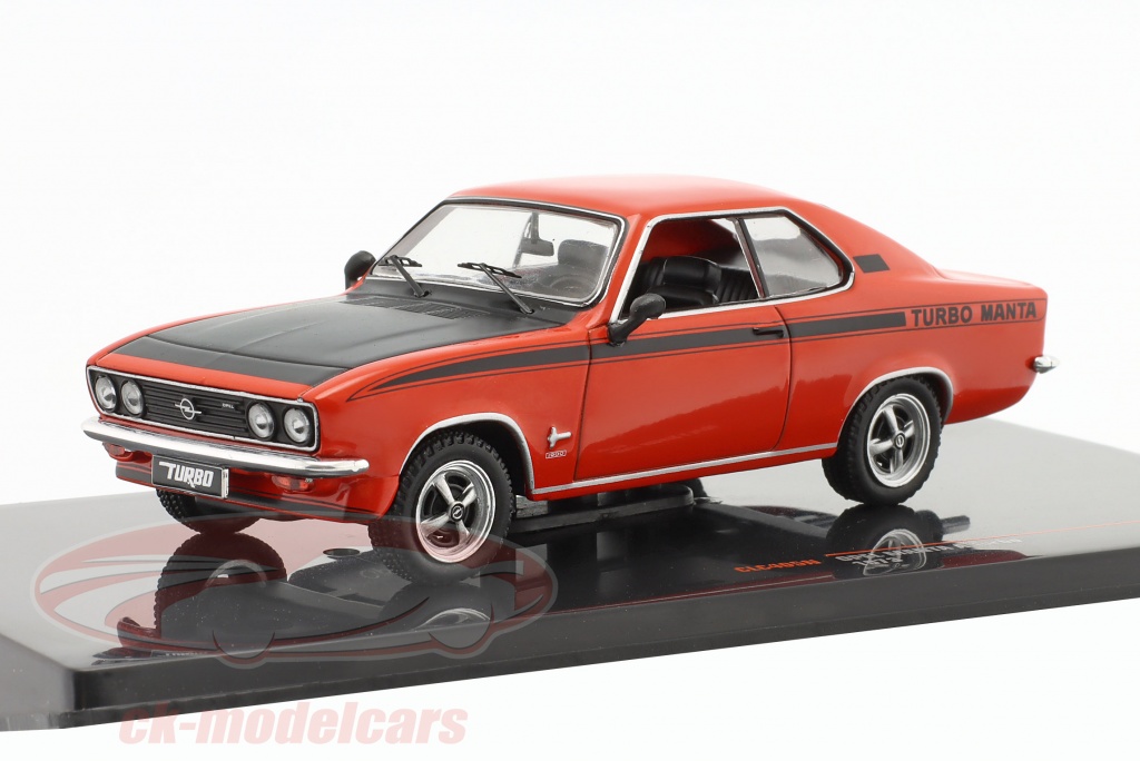 Ixo 1:43 Opel Manta A Turbo Baujahr 1973 rot / mattschwarz CLC405N ...